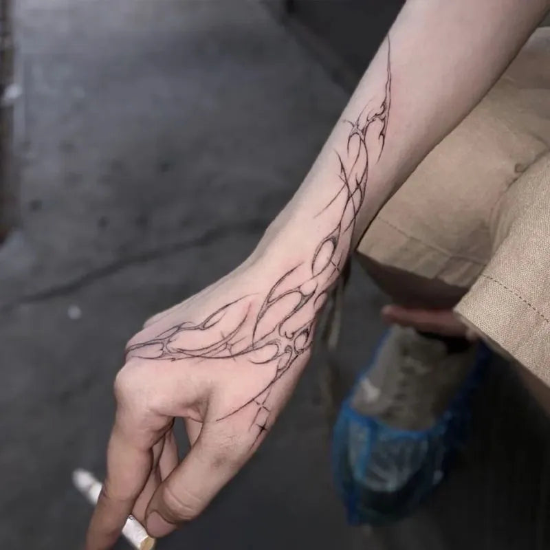 Cyber Sigilism Outline Semi-Permanent Temporary Tattoo – Tattoobnb