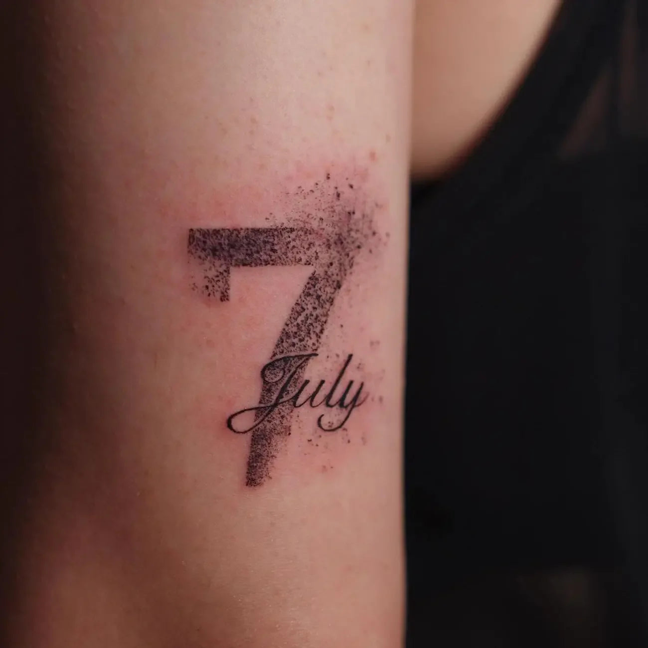 Number 7 July Semi-Permanent Temporary Tattoo – Tattoobnb